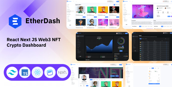 Etherdash - React Next JS Web3 NFT Crypto Dashboard by pixelaxis | ThemeForest